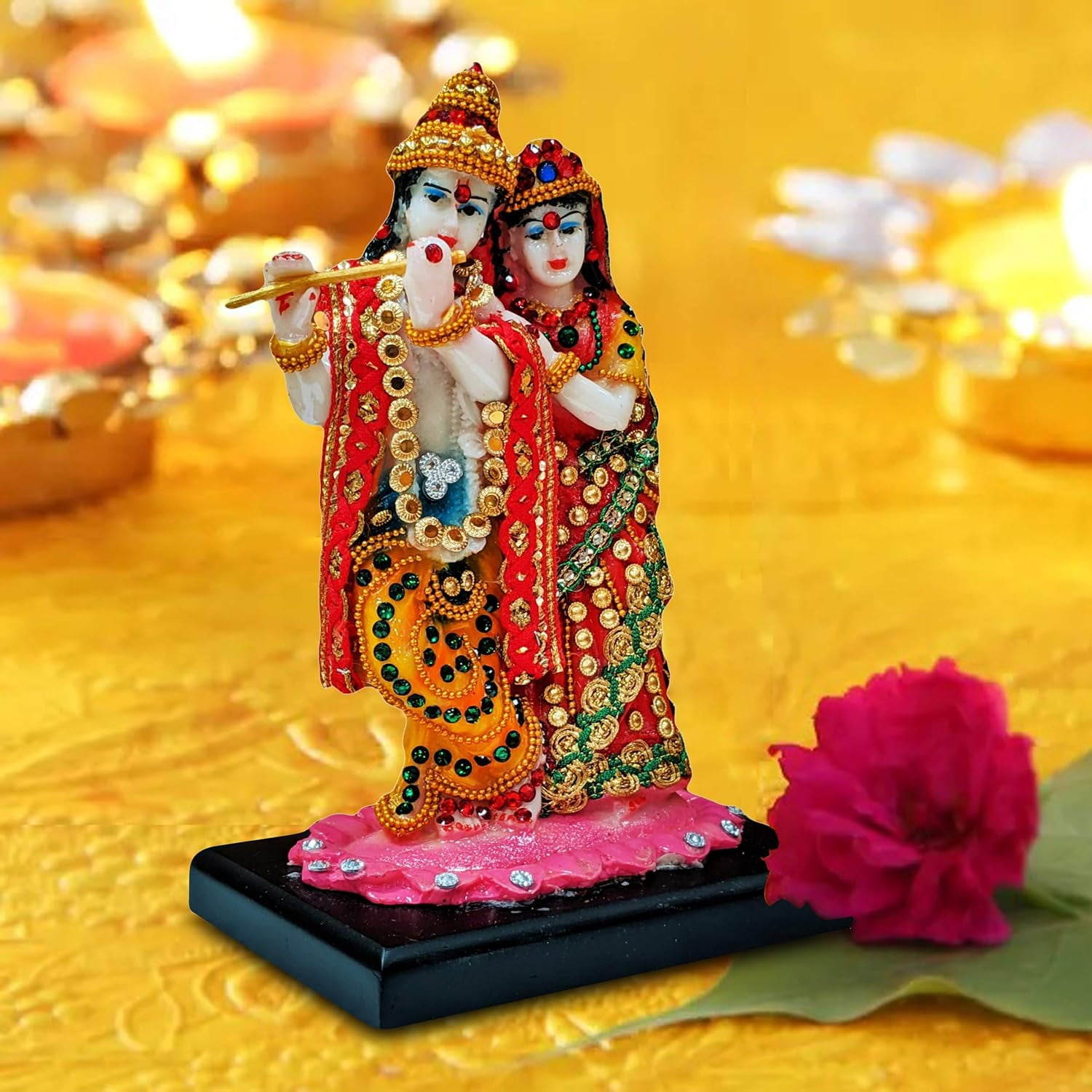 Sacred Blessings Resin Lord Radha Krishna Idol Statue Gift Showpiece ...
