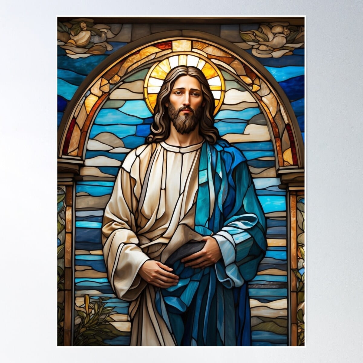 Sacred Brilliance: Stained Glass Art Of Jesus Christ For Christian And ...