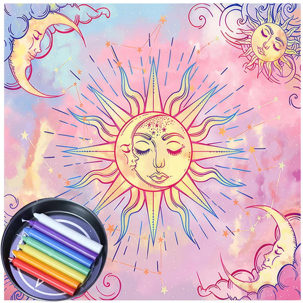 Sacred Cloth Tarot Tablecloth Star and Moon Cloth for Spiritual ...