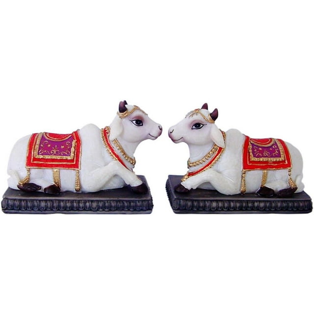 Sacred Cow Statue 2.5" Set of two Kamadhenu, Surabhi, Brahman Cows ...