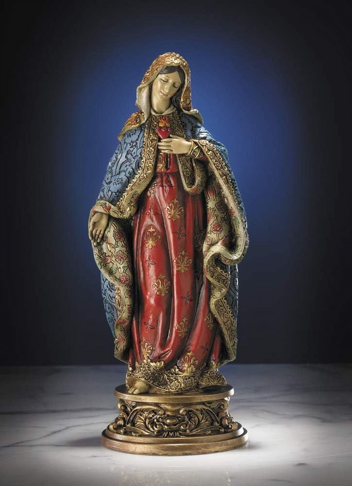 Sacred Devotions Statue - Hand-Painted Resin Figurine with Gold ...