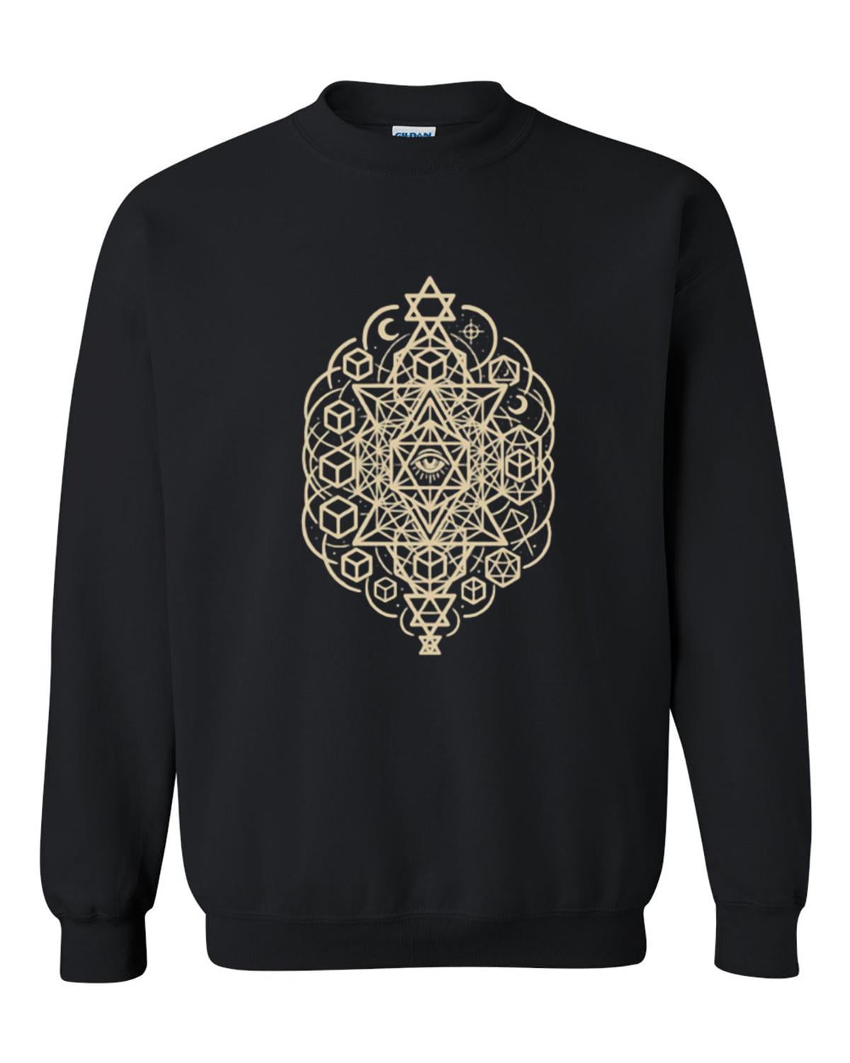 Sacred Geometry Balance And Order Line Art Spiritual Design Sweatshirt ...