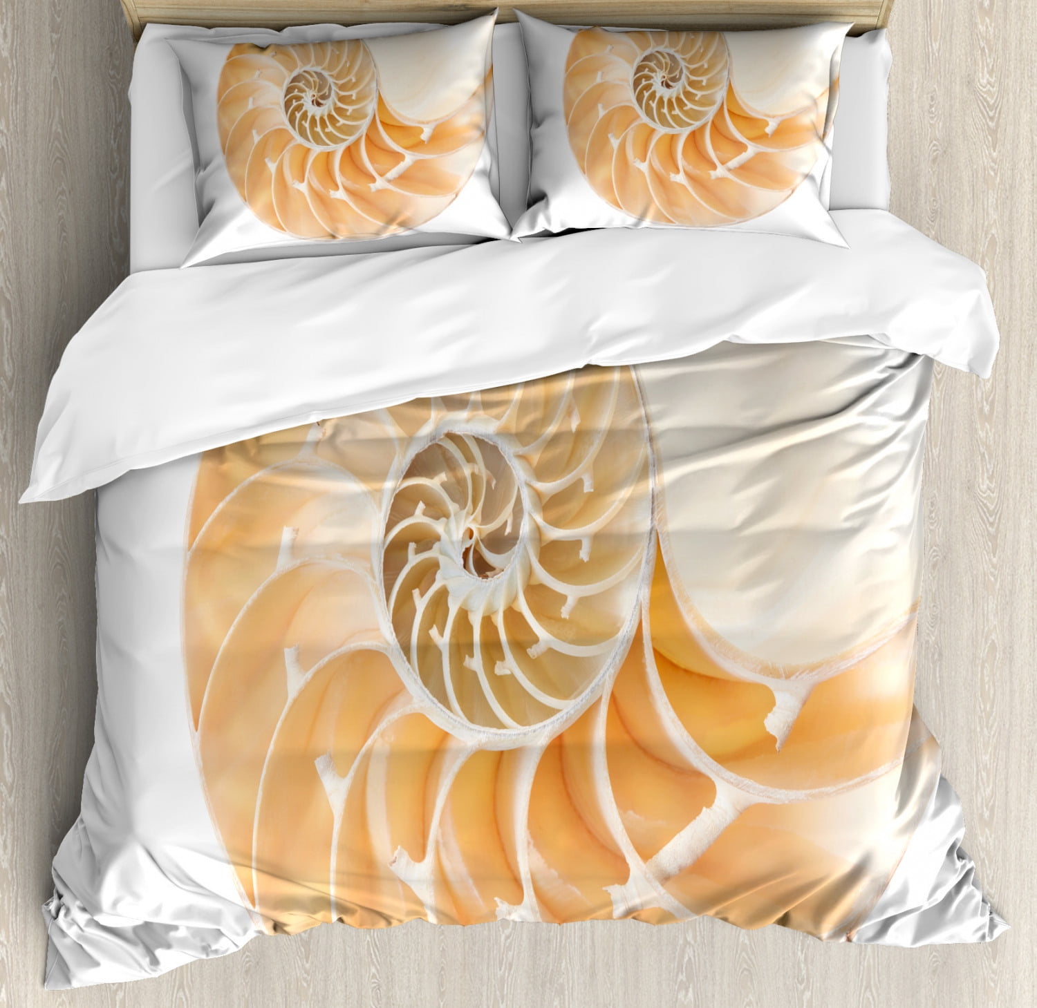 Sacred Geometry Duvet Cover Set King Size, Nautilus Shell Showing the ...
