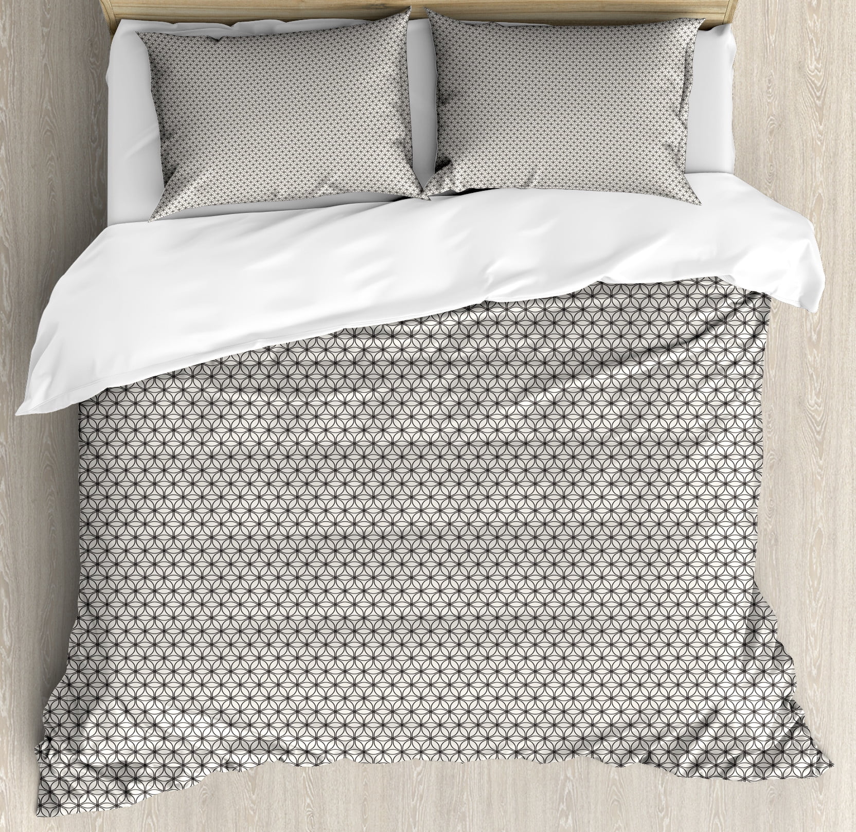Sacred Geometry Duvet Cover Set, Trellis Art Pattern of Circles ...