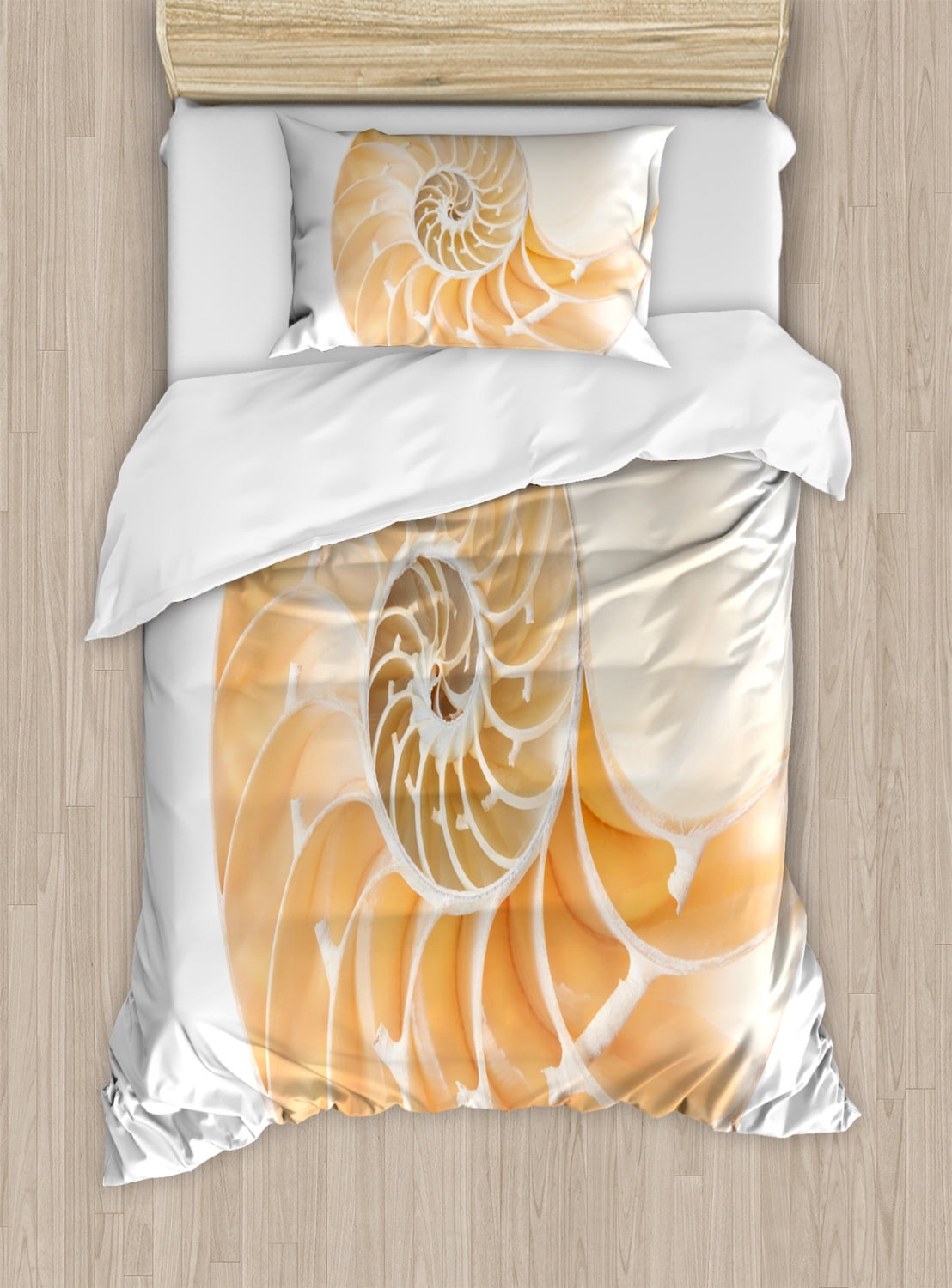 Sacred Geometry Duvet Cover Set Twin Size, Nautilus Shell Showing the ...