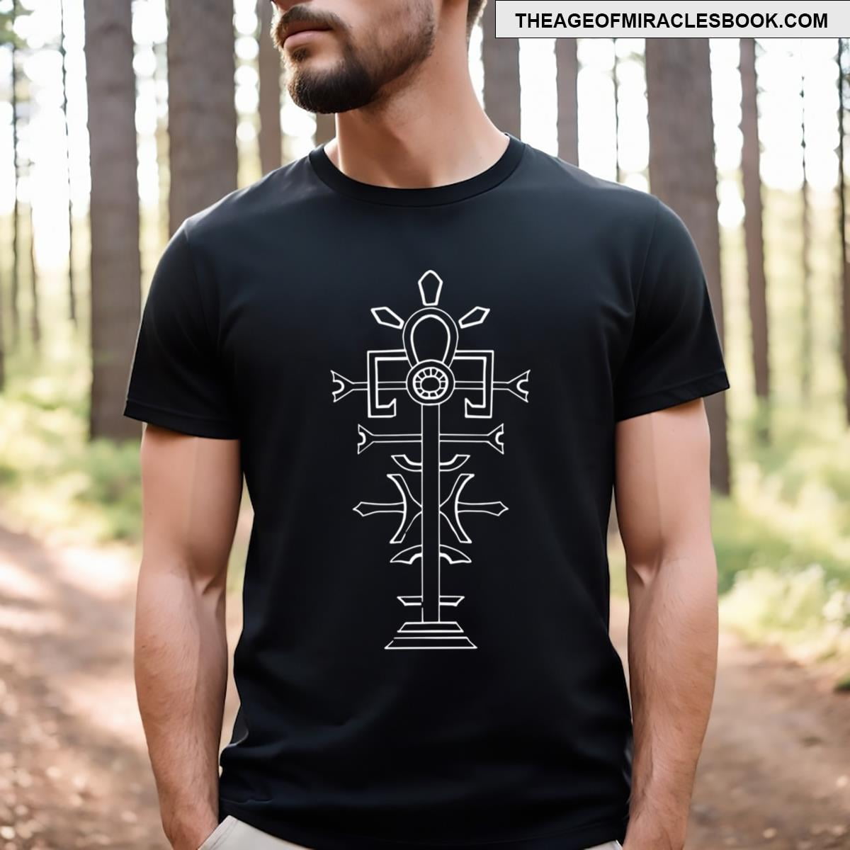 Sacred Geometry Fantasy Crosses Lucky Cross T-shirt - Walmart.com