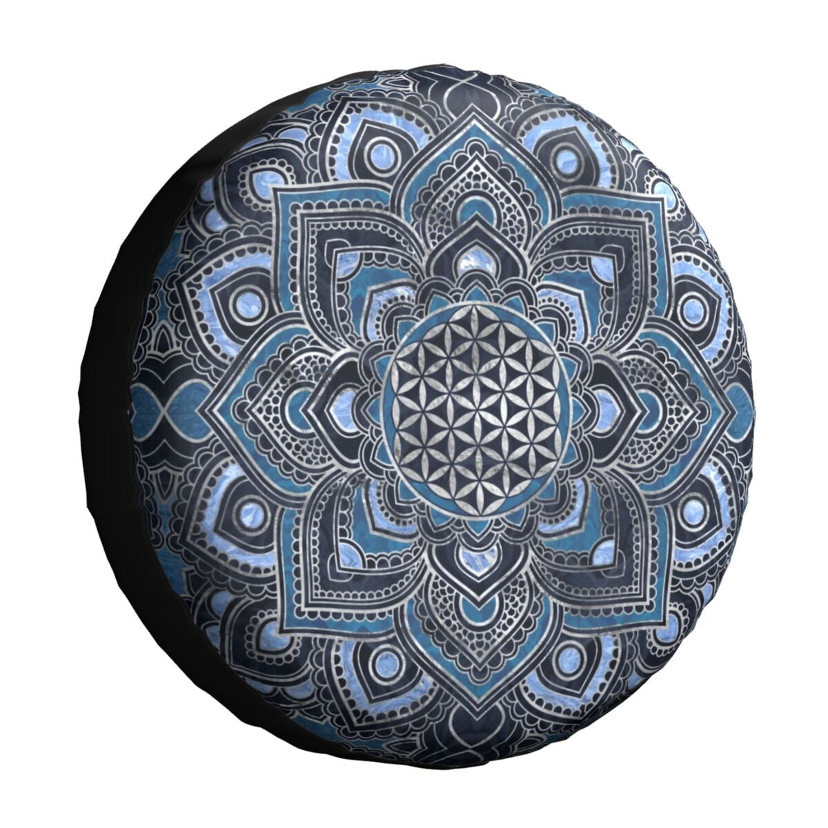 Sacred Geometry Mandala Spare Tire Cover for Pajero Custom Flower Of ...
