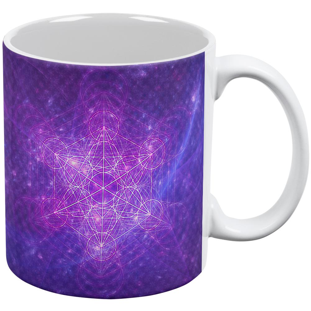 Sacred Geometry Metatron Cube Map of Creation All Over Coffee Mug ...