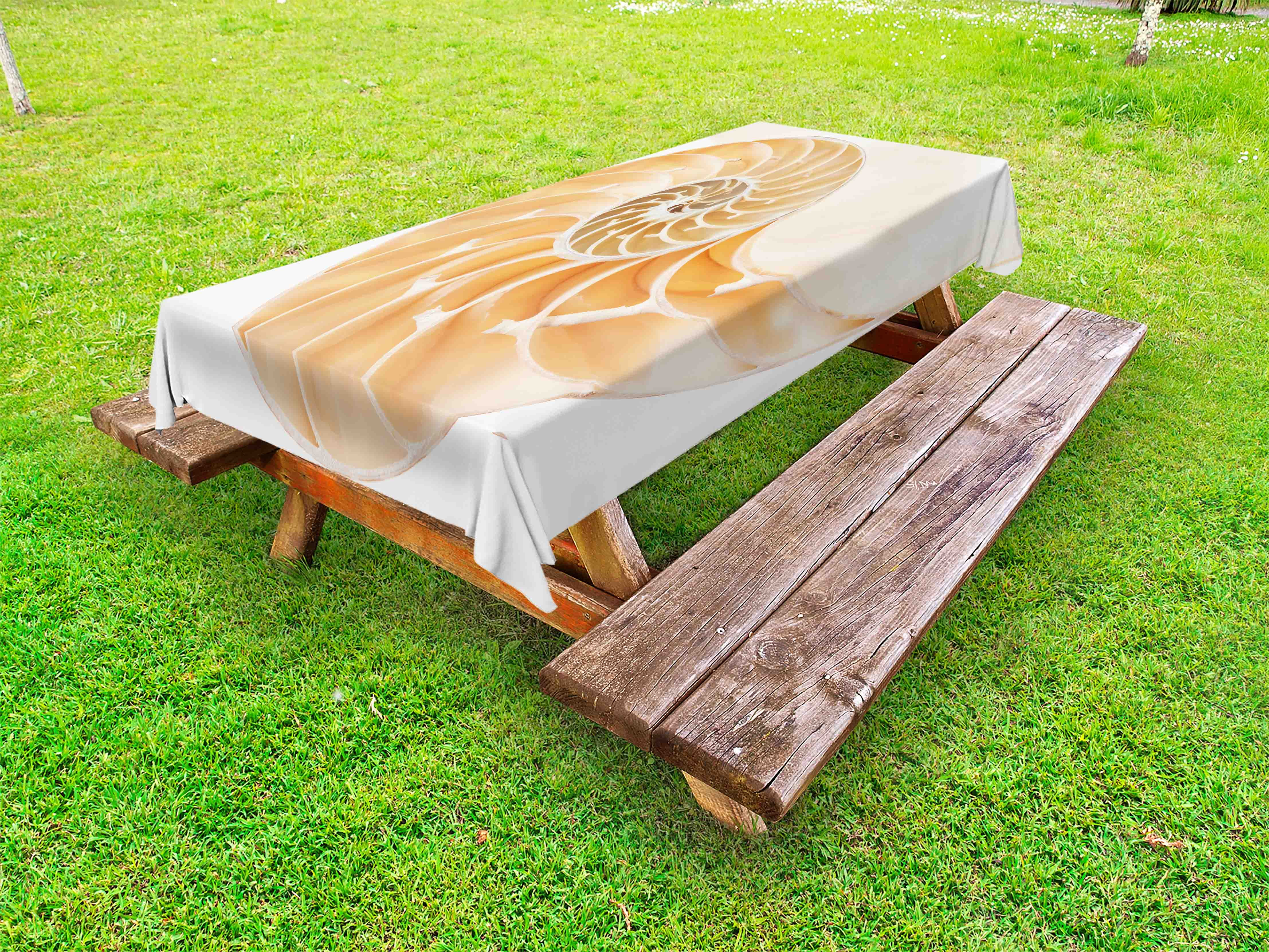 Sacred Geometry Outdoor Tablecloth, Nautilus Shell Showing the Chambers ...