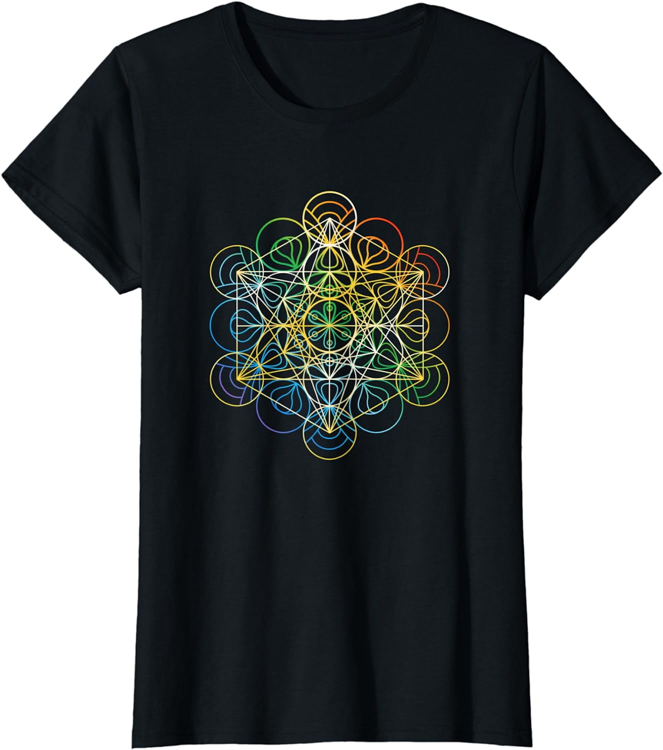 Sacred Geometry Shirt Chakra Colors - Walmart.com