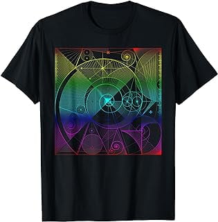 Sacred Geometry Shirt Fibonacci Rainbow, Golden Spiral - Walmart.com