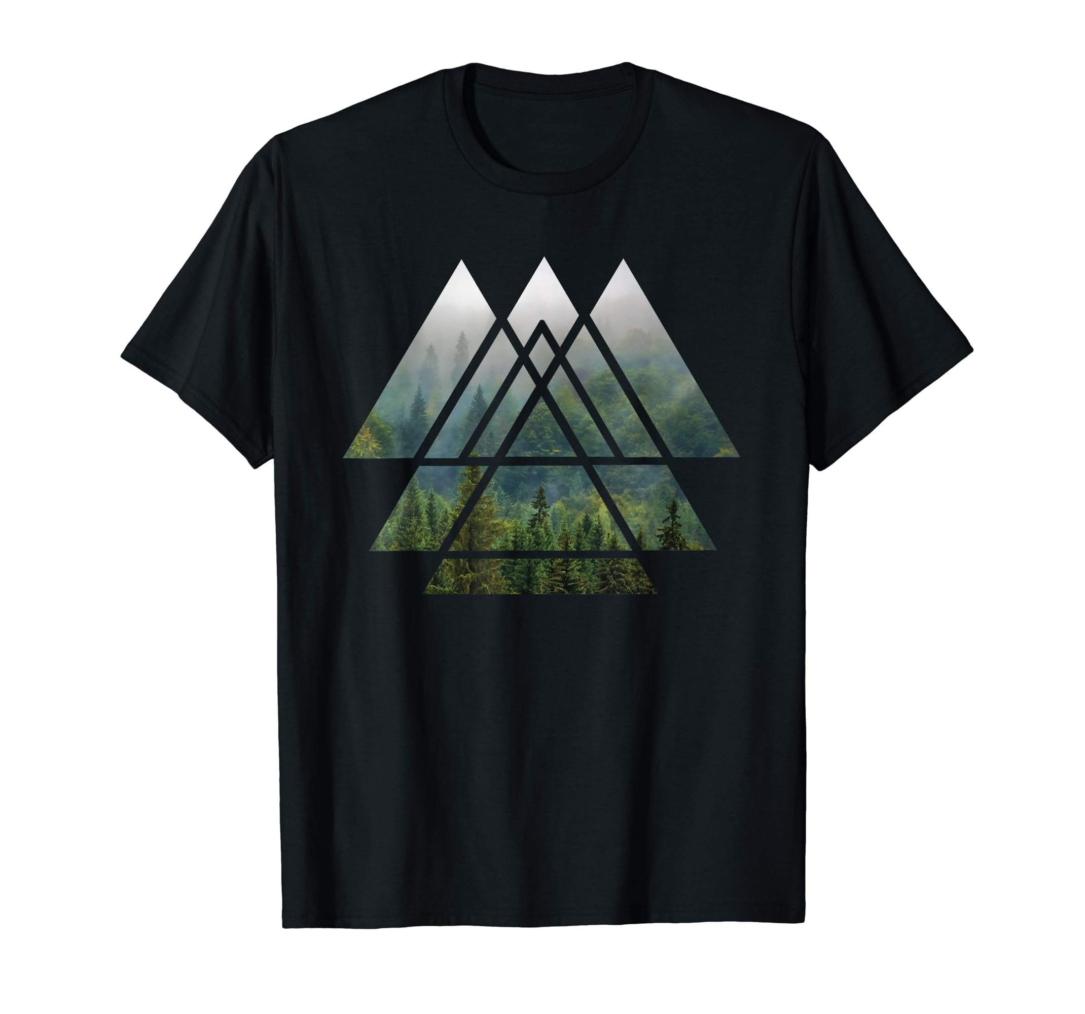 Sacred Geometry Triangles - Misty Forest T Shirt Design - Walmart.com