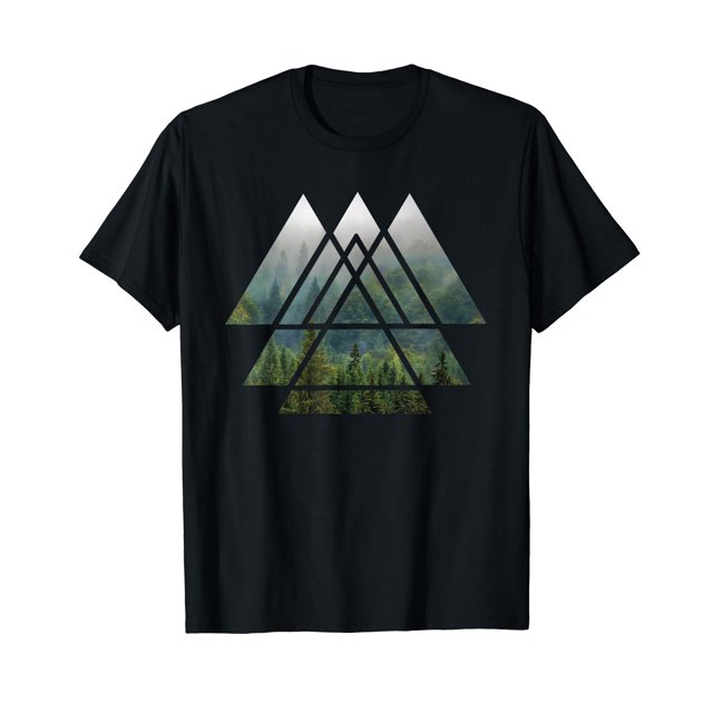 Sacred Geometry Triangles - Misty Forest T Shirt Design - Walmart.com