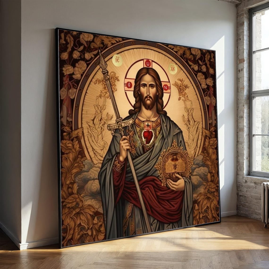 Sacred Heart Of Jesus Canvas, Christian Religious Wall Art, Spiritual ...