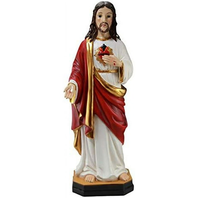 Sacred Heart Of Jesus Christ Lord Catholic 24 Inch Resin Colored Large ...