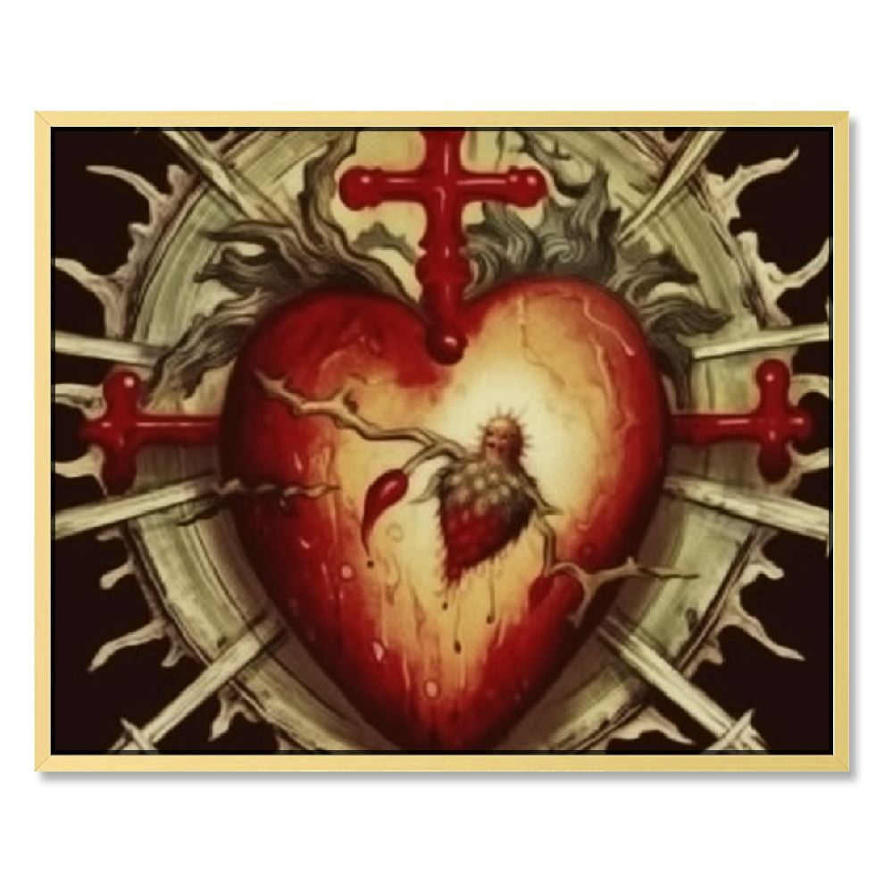 Sacred Heart Of Jesus Poster Modern Canvas Wall Art Decor Aesthetic ...