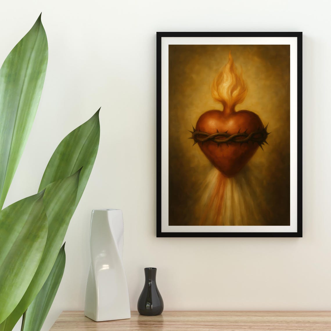 Sacred Heart Of Jesus Print: Catholic Home Decor, Sacred Heart ...