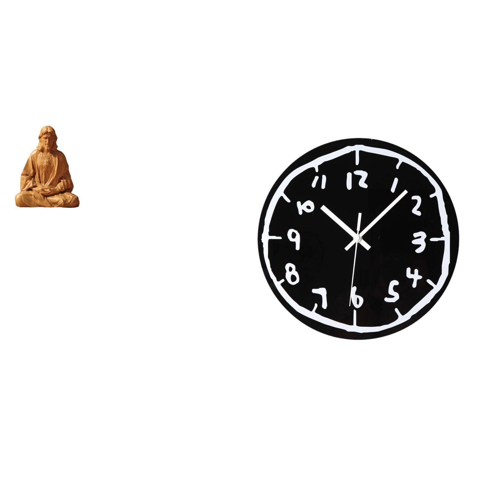 Sacred Heart Statue Jesus Figurine Wall Clock Modern Acrylic Resin ...