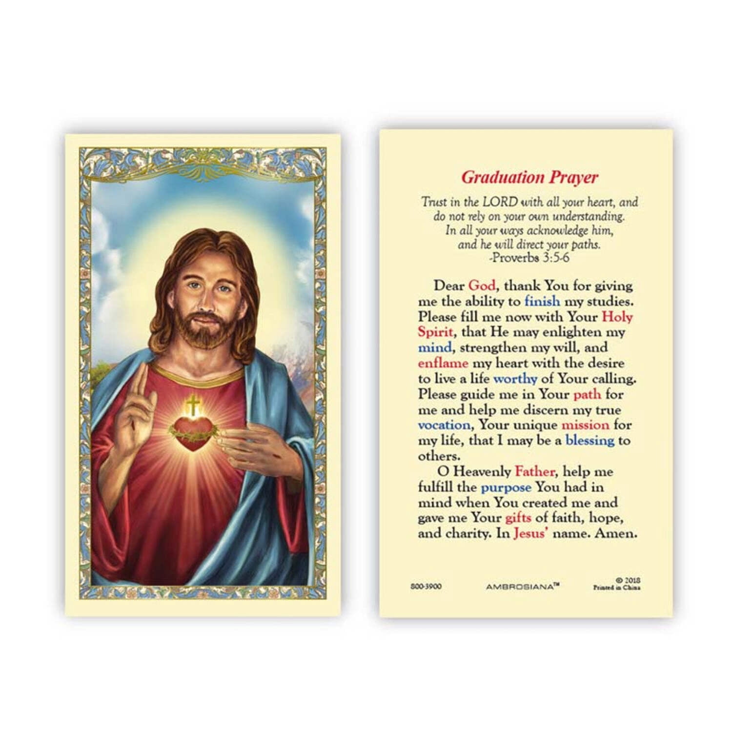 Sacred Heart Vocation Prayer Laminated Holy Card - 25/pk - Walmart.com