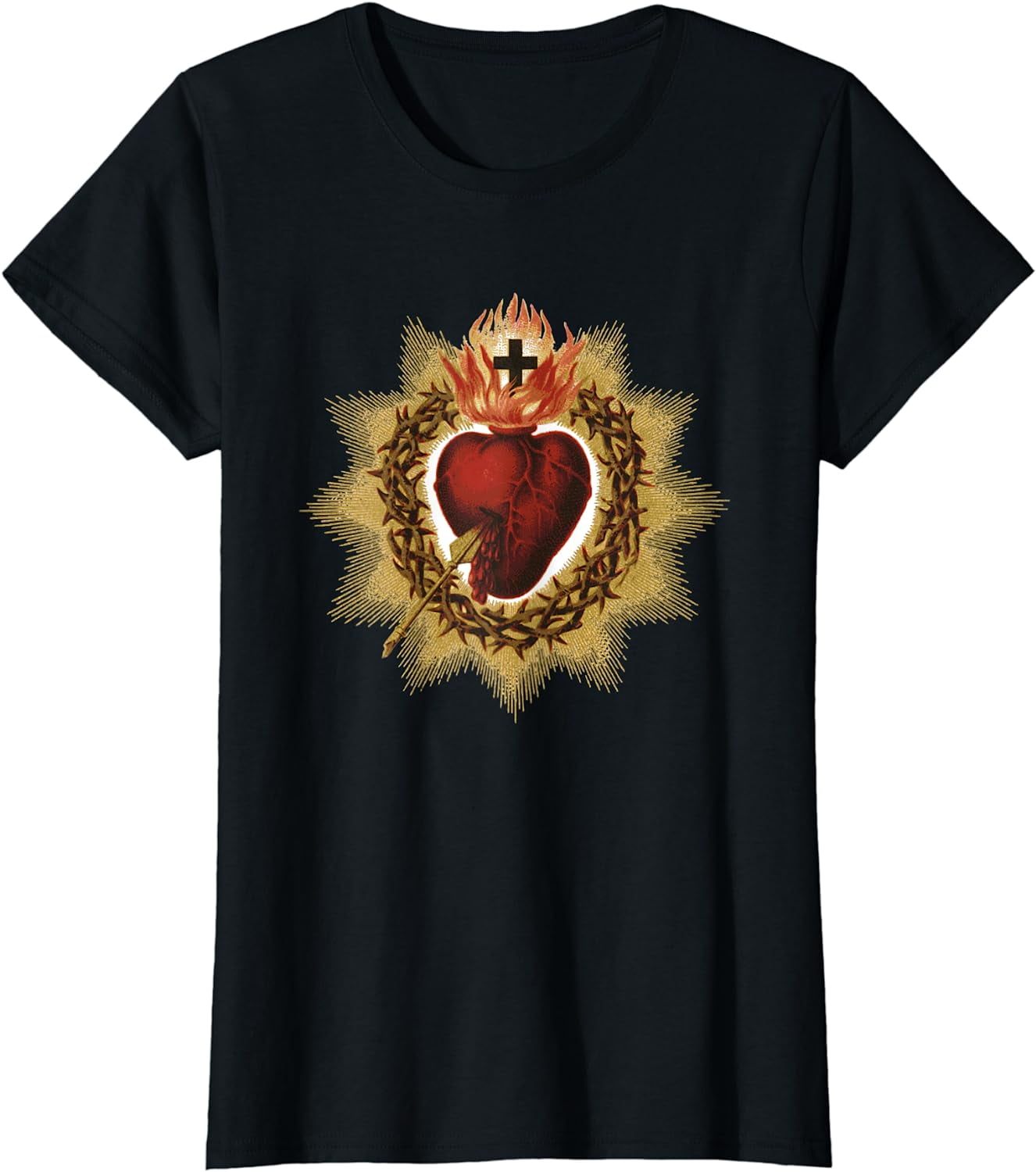 Sacred Heart of Jesus Catholic Devotion T-Shirt - Walmart.com