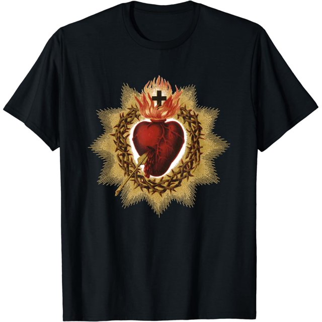 Sacred Heart of Jesus Catholic Devotion T-Shirt - Walmart.com