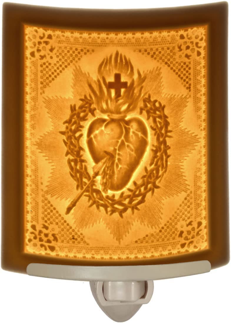 Sacred Heart of Jesus Lithophane night light handmade by The Porcelain ...