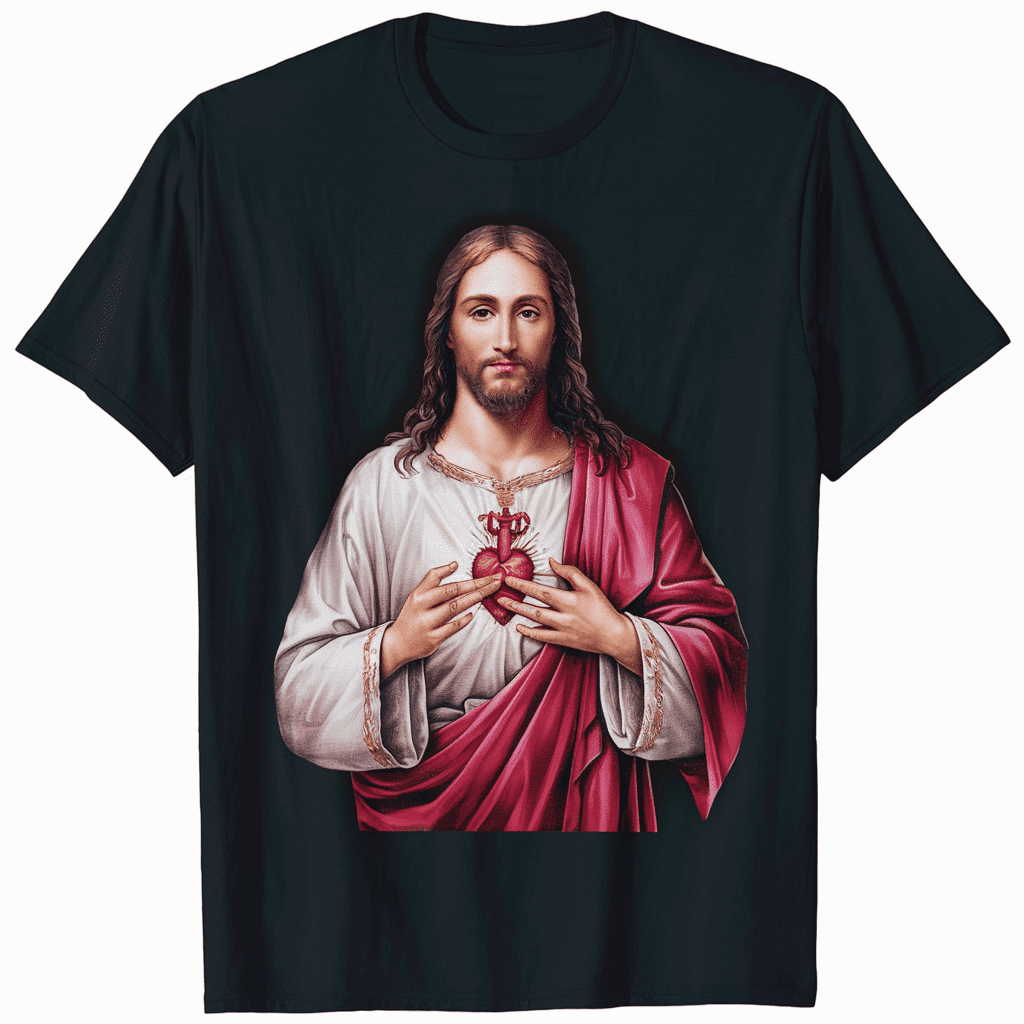 Sacred Heart of Jesus Religious Devotion T-Shirt - Walmart.com