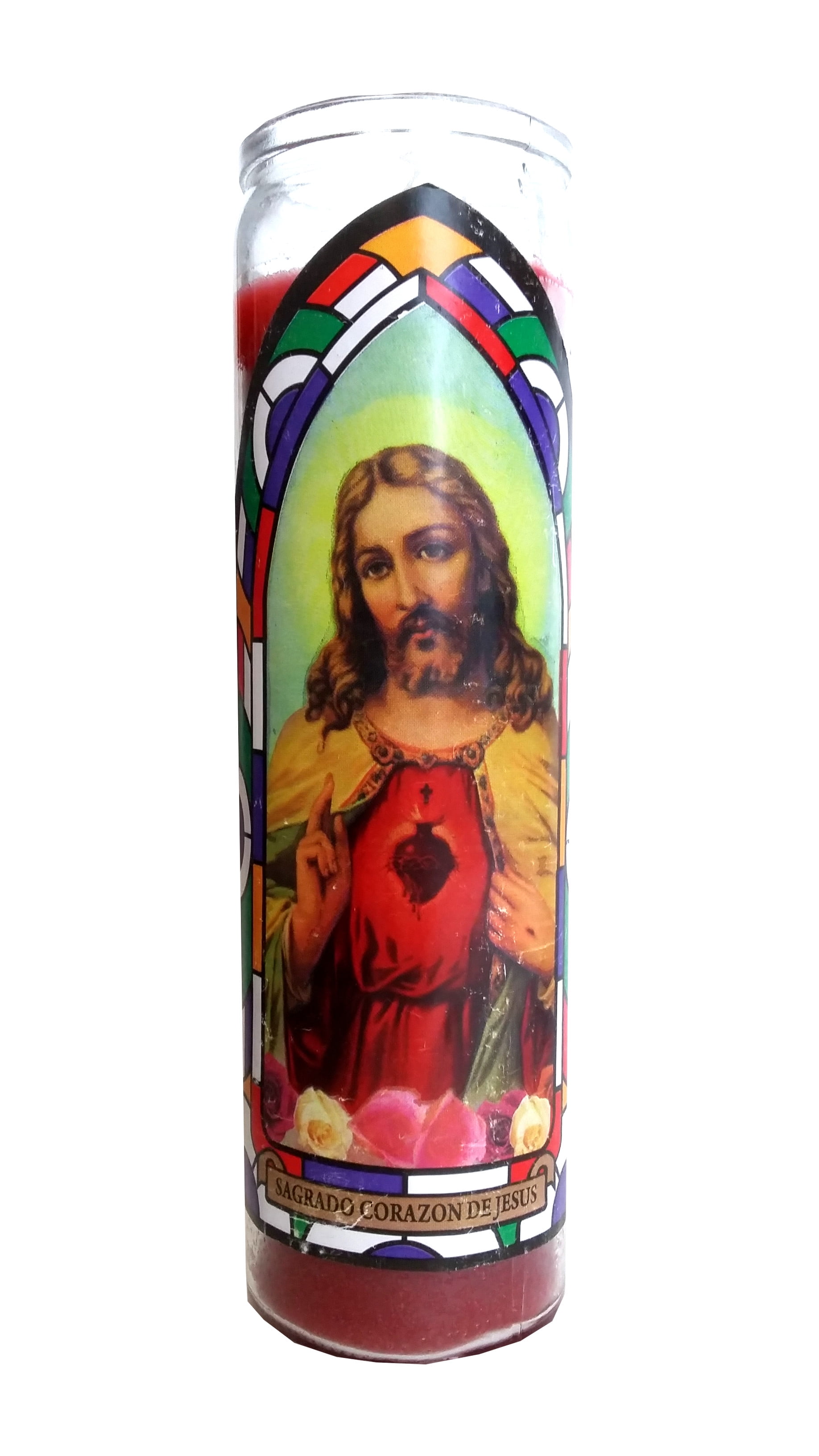 Sacred Heart of Jesus (Sagrado Corazon De Jesus) Devotional Red Candle ...