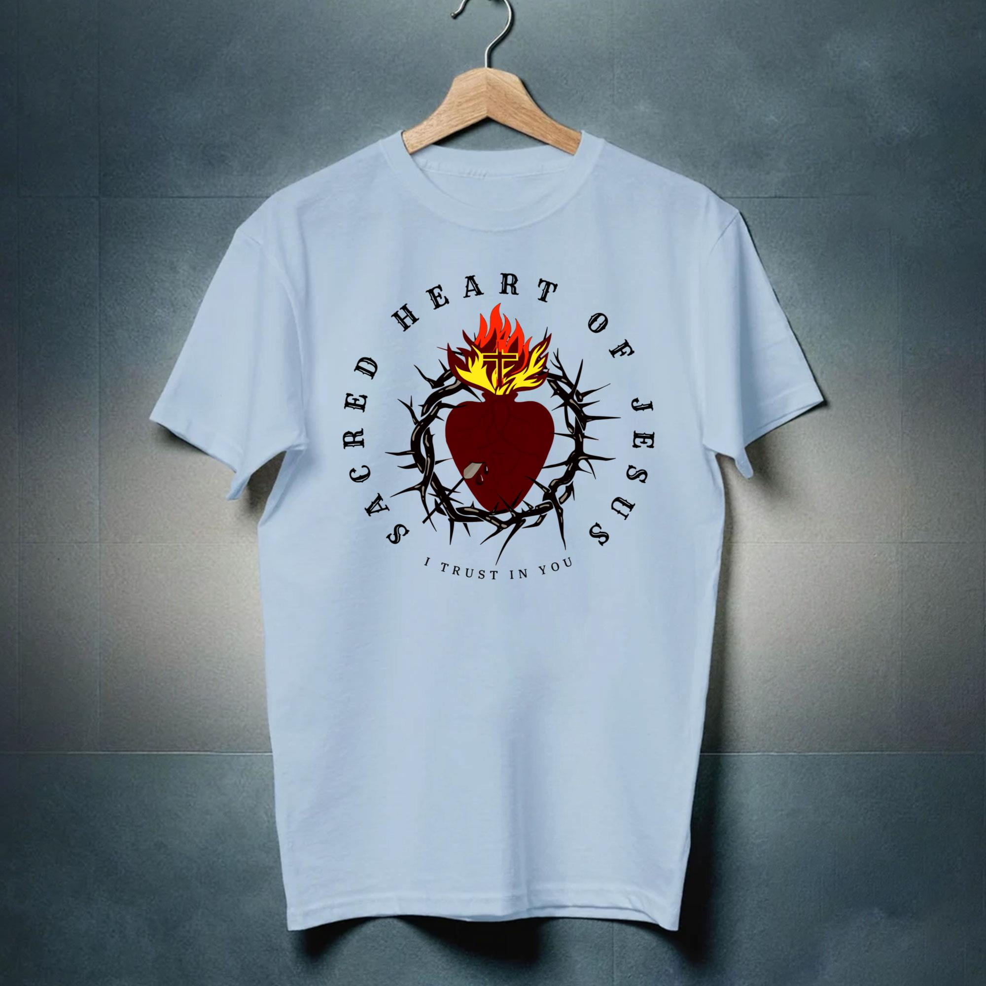 Sacred Heart of Jesus T-shirt for Men, Traditional Catholic Clothing ...