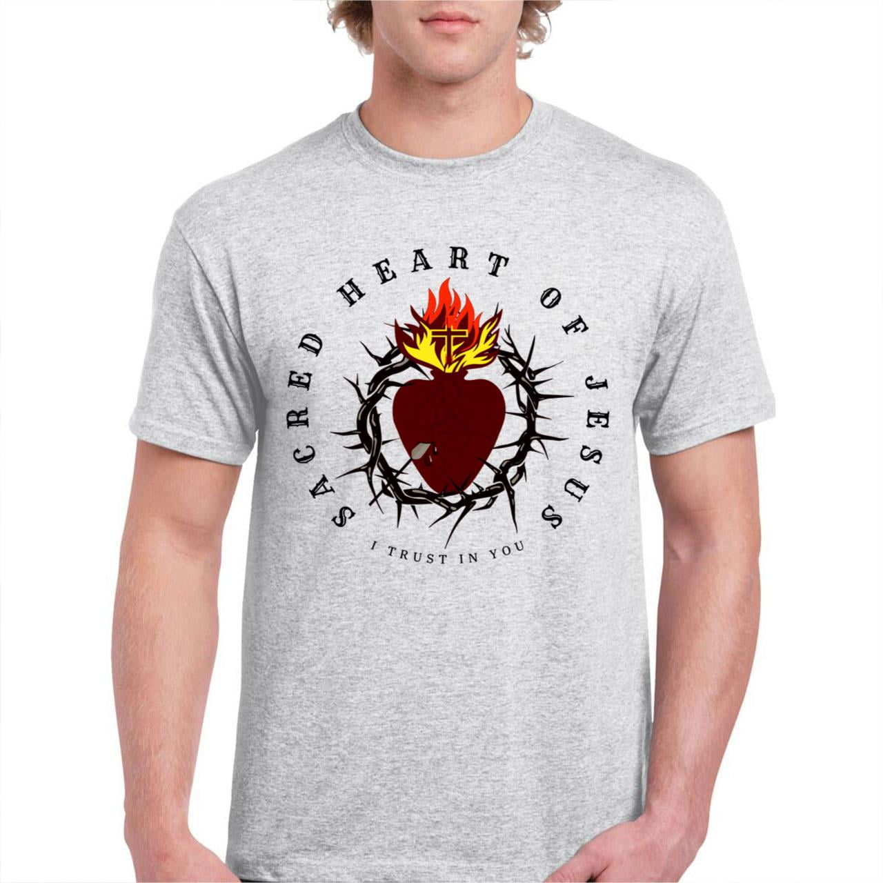 Sacred Heart of Jesus T-shirt for Men, Traditional Catholic Clothing ...