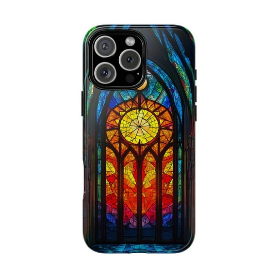 Sacred Light Cathedral Stained Glass Christian Art Phone Case with ...