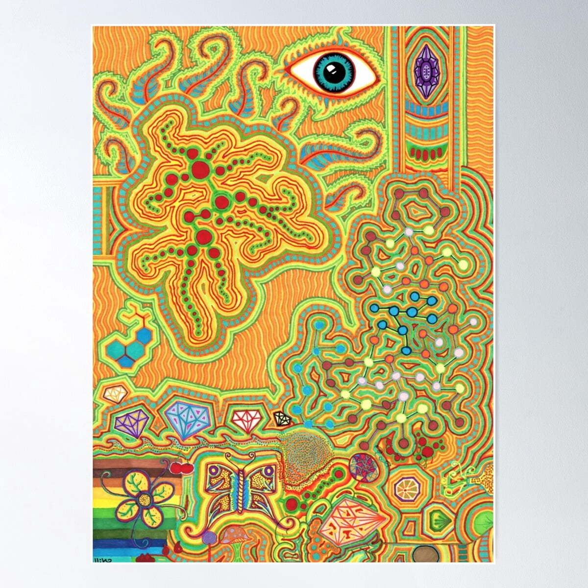 Sacred Minds Eye Poster Wall Art, Modern Wall Decor For Living Room ...
