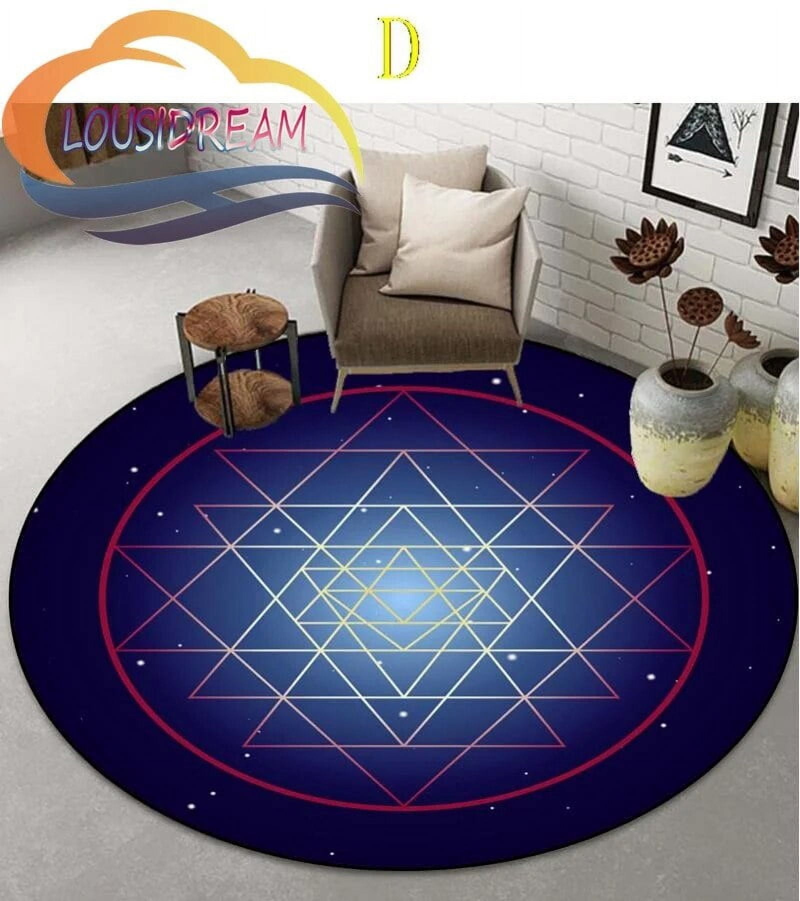 Sacred Planet Geometry Flower of Life Round Child Cushion Bedroom Floor ...