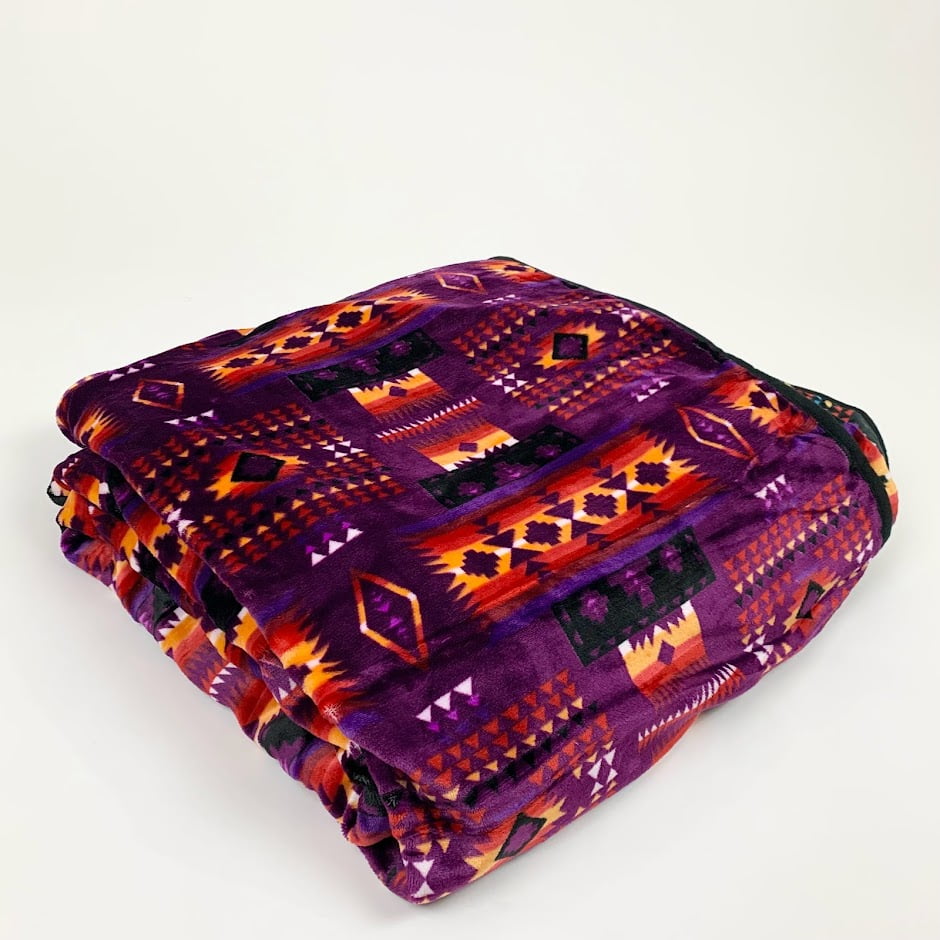 Sacred Thread Fleece Blanket, Southwestern Queen Blanket, Throw Blanket ...