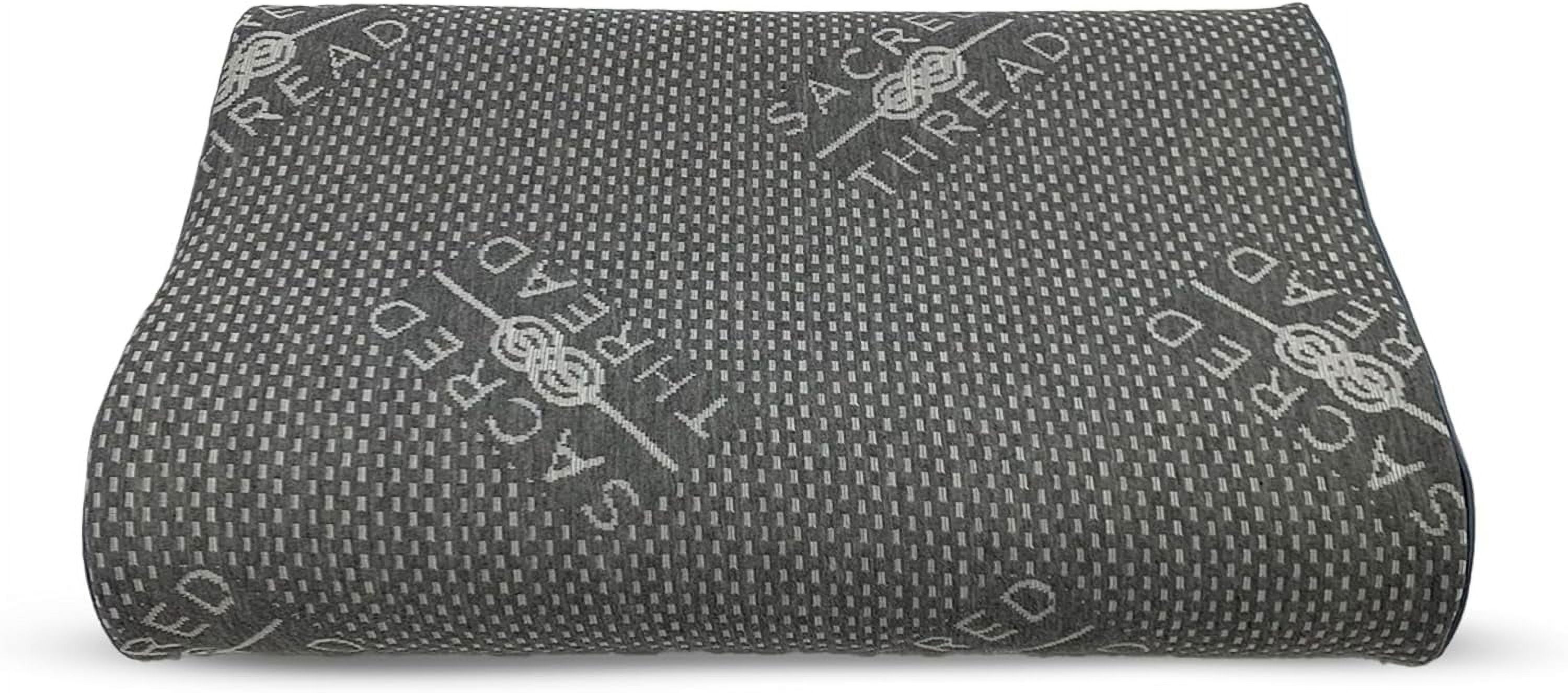 Sacred Thread Memory Foam Pillow, Charcoal Infused Neck Pillow, Contour ...