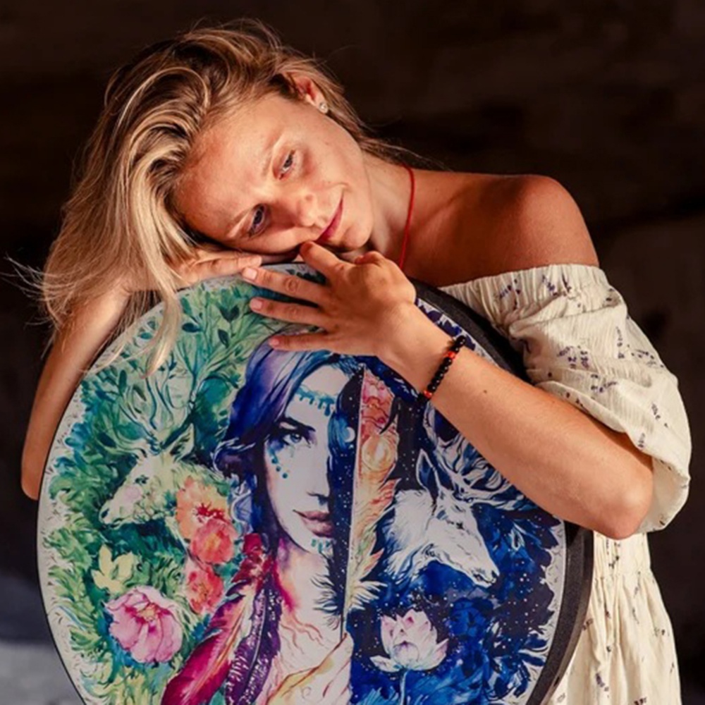 Sacred Vegan "Forest Nymph" drum,shamanic witch drum,sound healing tool ...