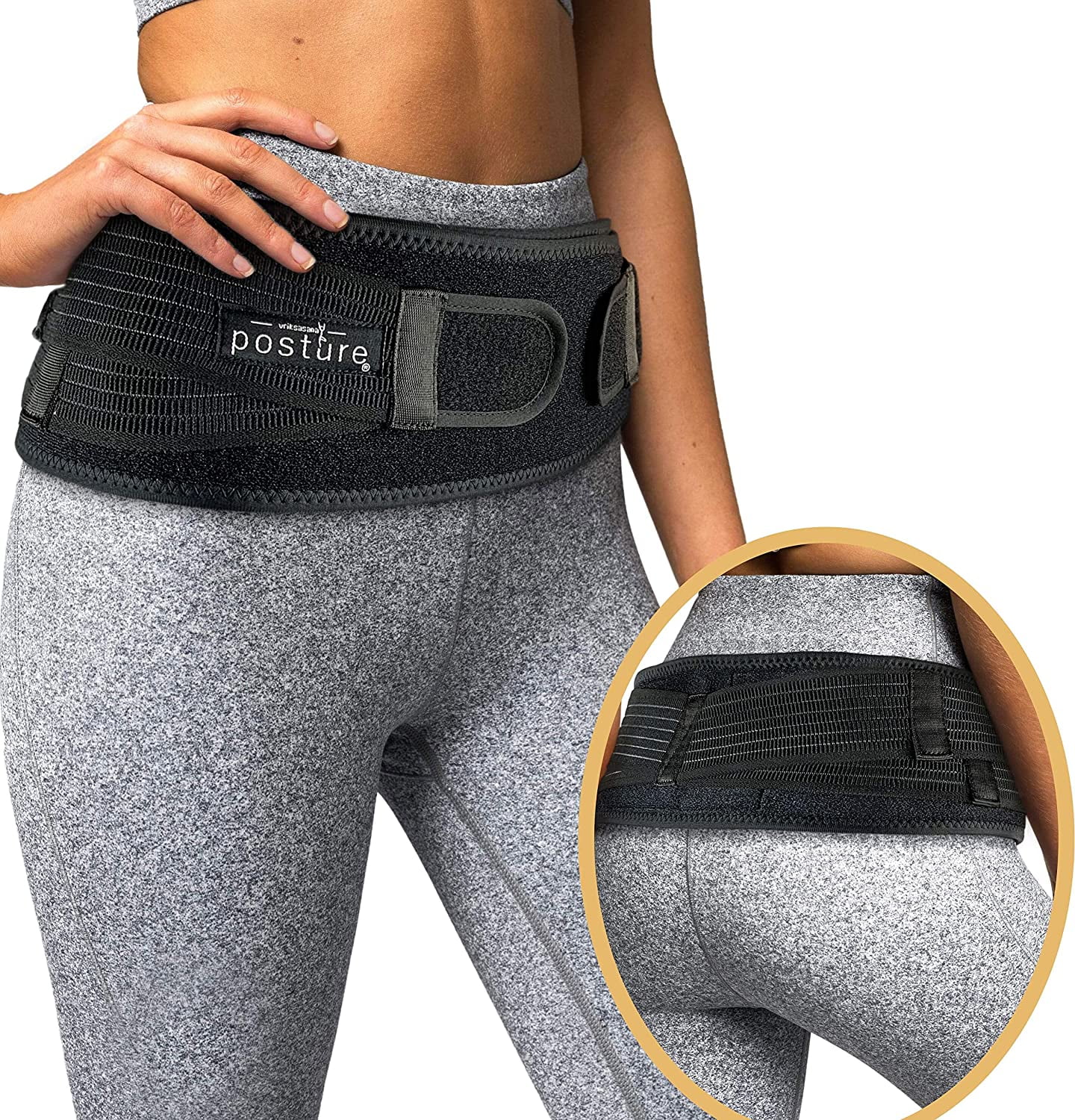 Sacroiliac Hip Belt for Women and Men That Alleviates Sciatic, Pelvic ...