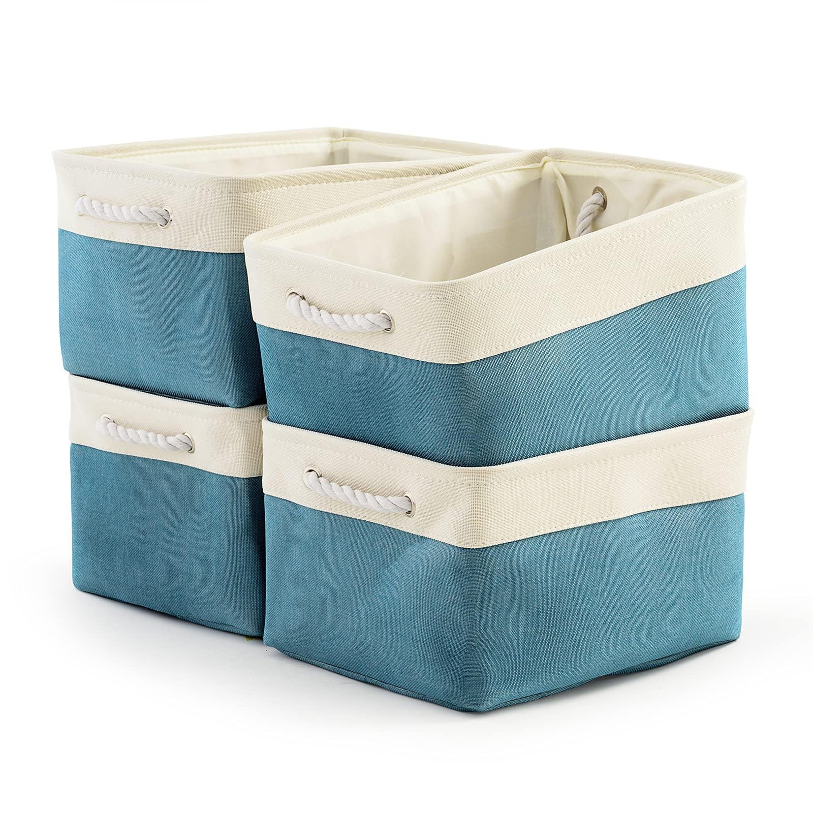 Sacyic Storage Cubes - 4 Pack Large Fabric Baskets for Organizing ...