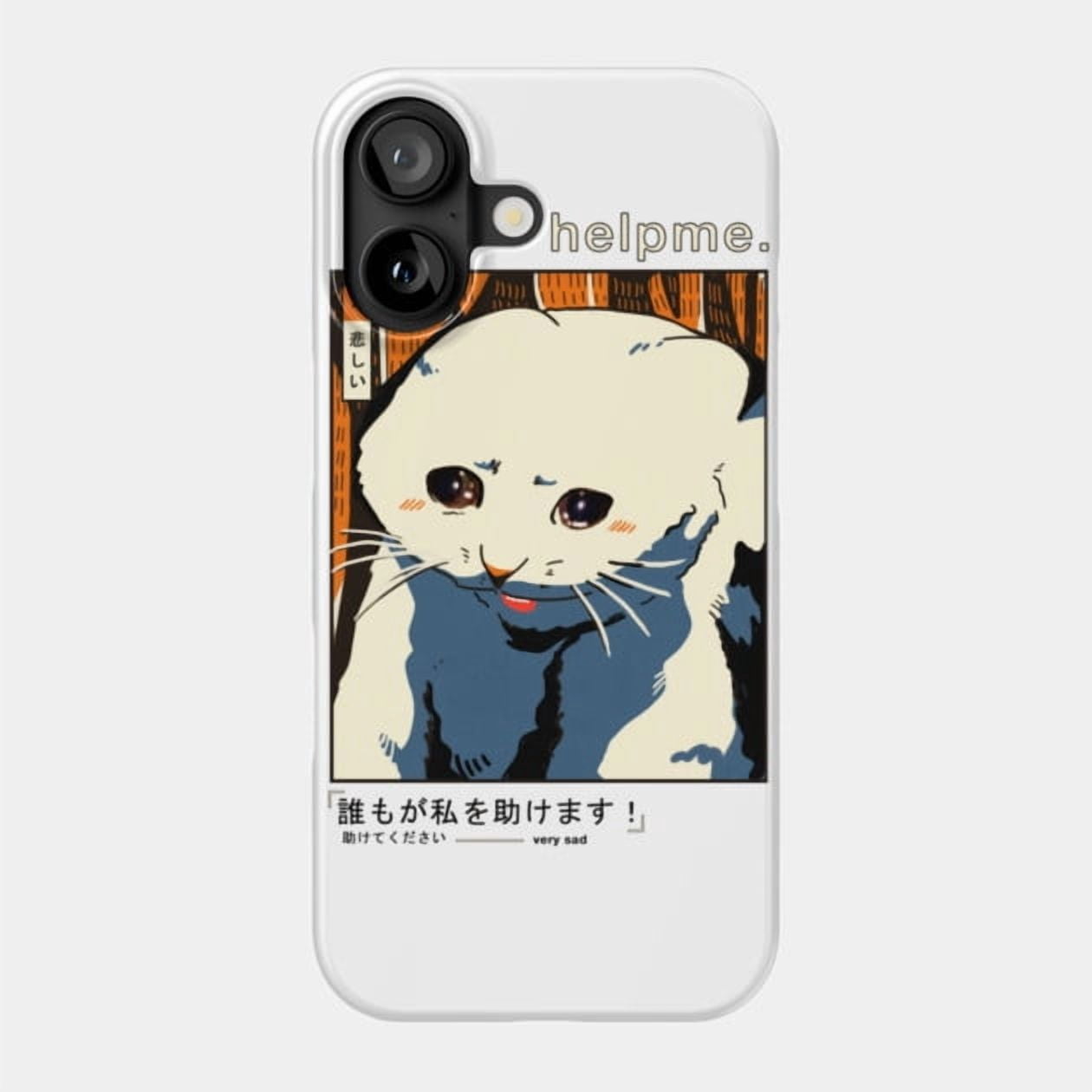 Sad Crying Cat Funny Animal Meme Graphic Protective Case for Apple ...