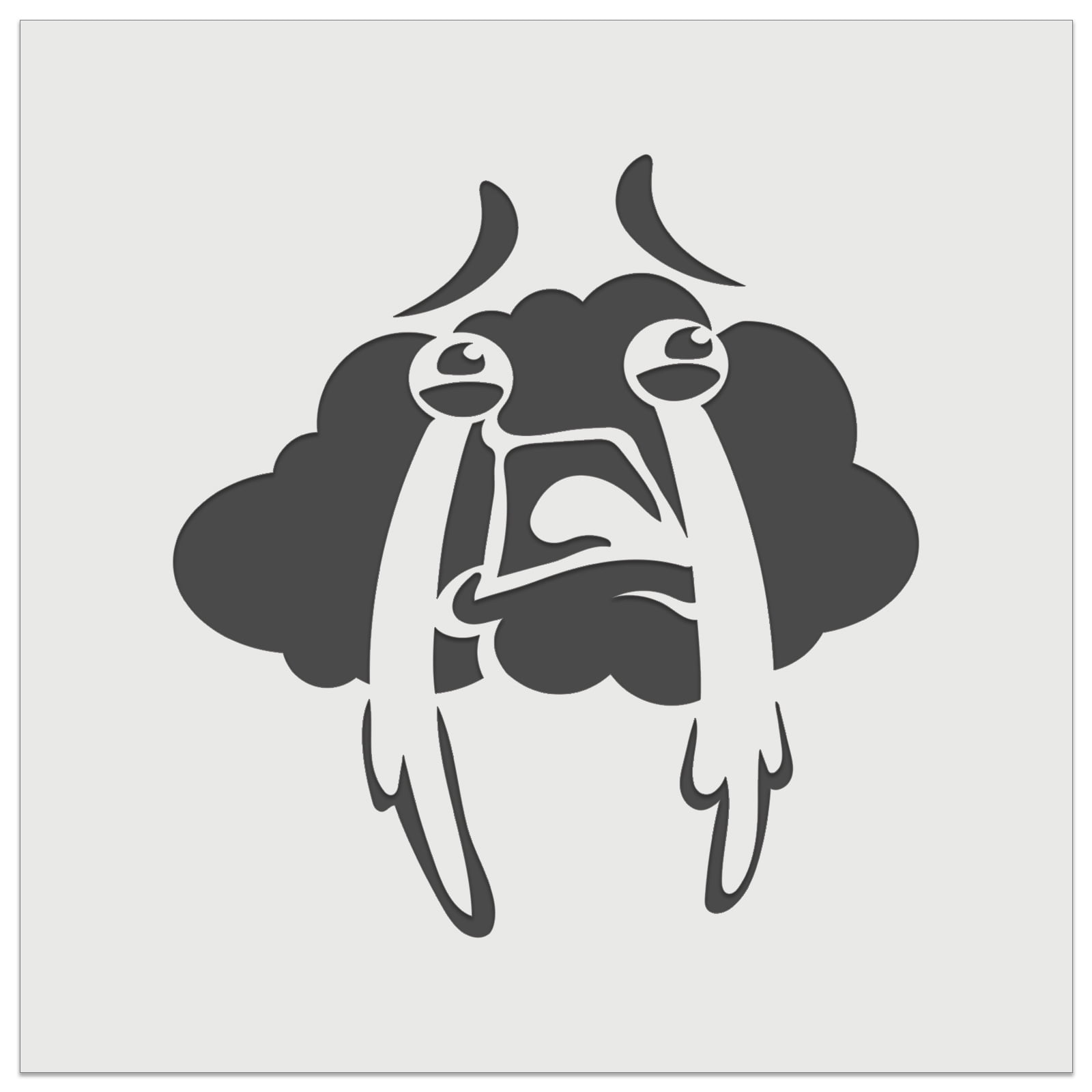 Sad Crying Rain Cloud DIY Cookie Wall Craft Stencil - 3.5 Inch ...