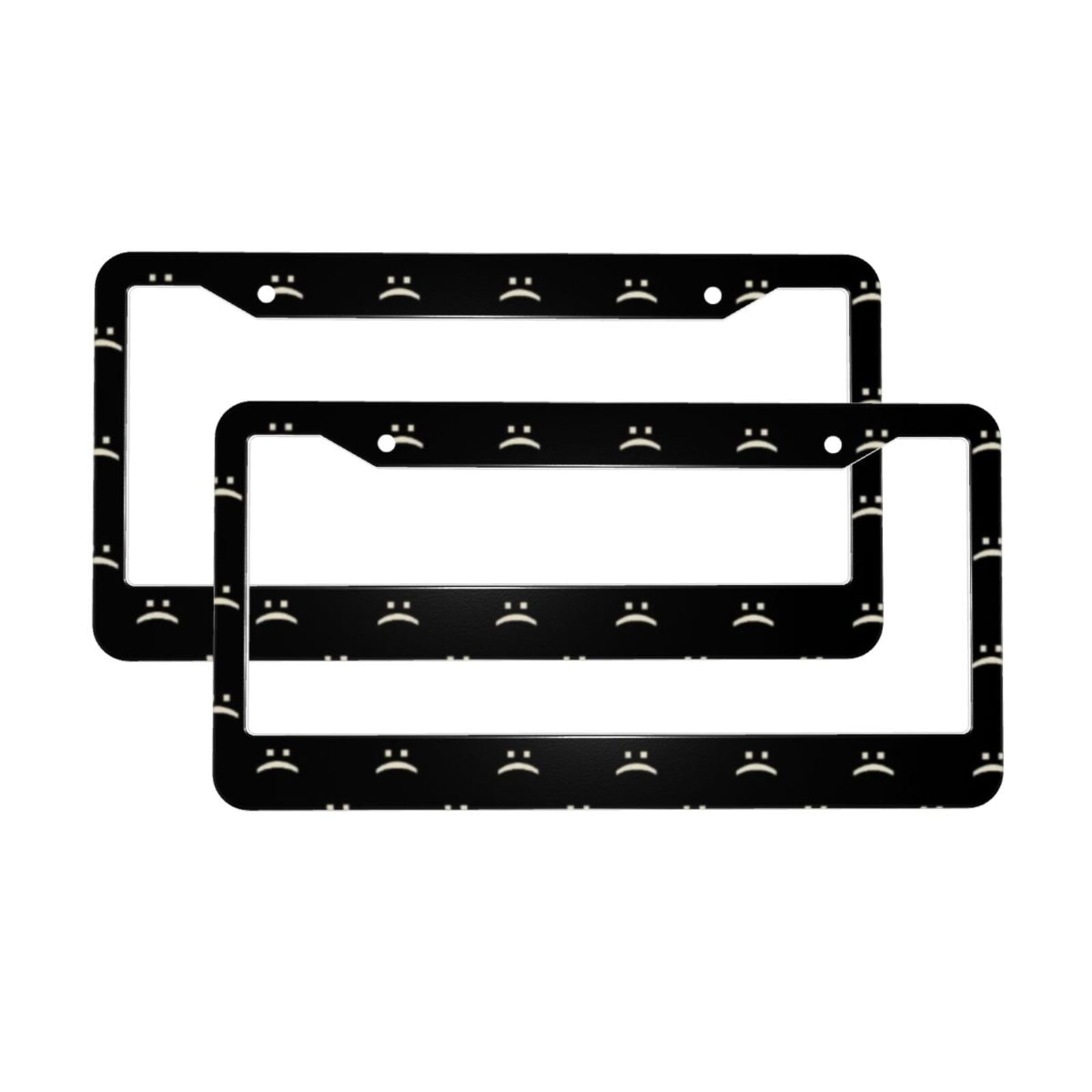Sad Face License Plate Frame Personalized Car Decoration License Plate ...
