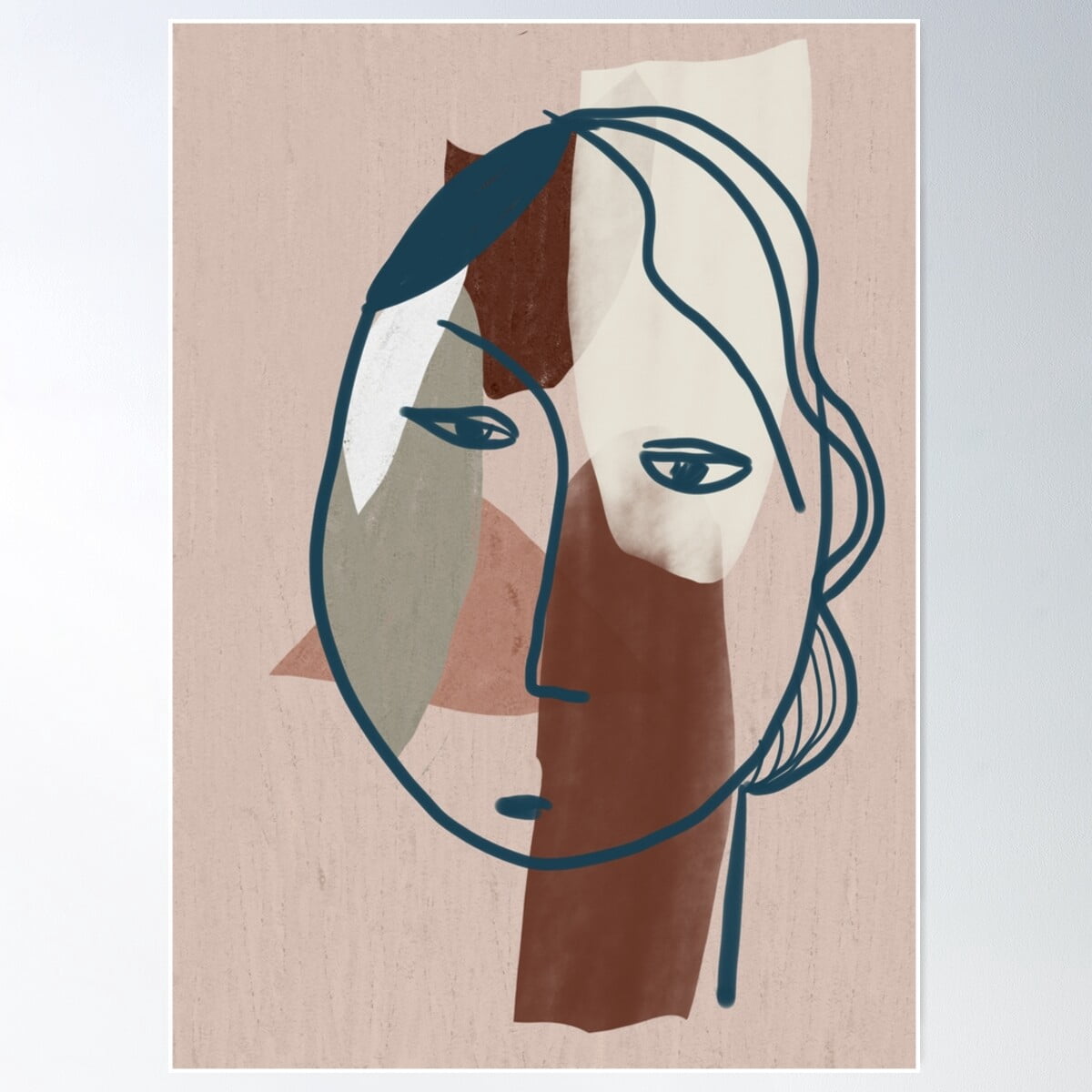 Sad Face Poster Wall Art, Modern Wall Decor For Living Room Bedroom ...
