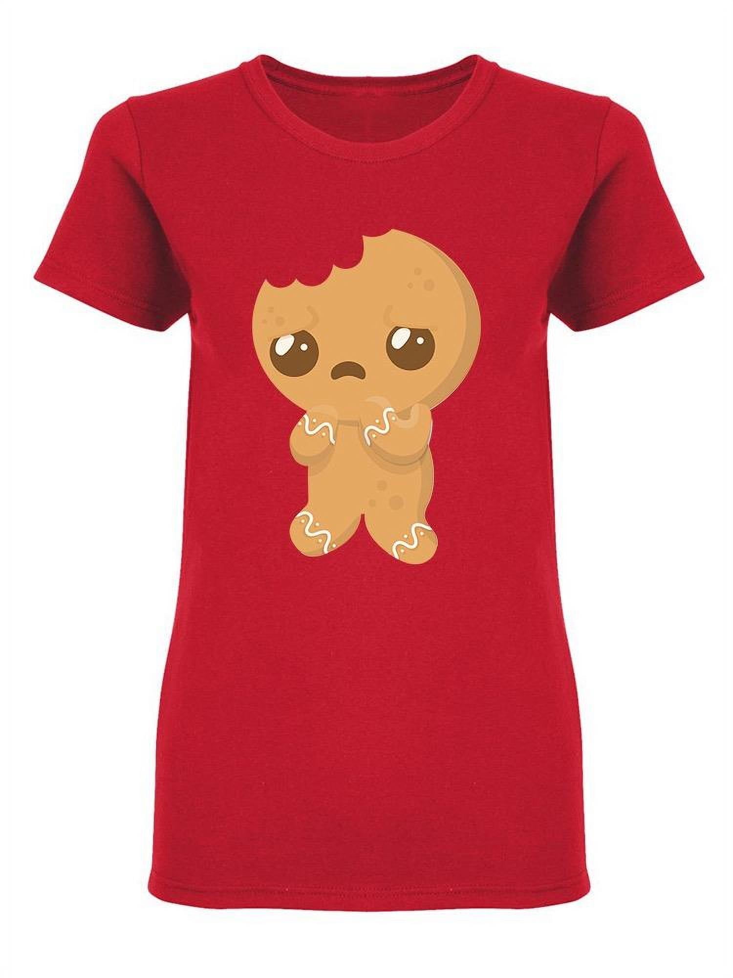 Sad Gingerbread Man Shaped T-Shirt Women -Image by Shutterstock, Female ...