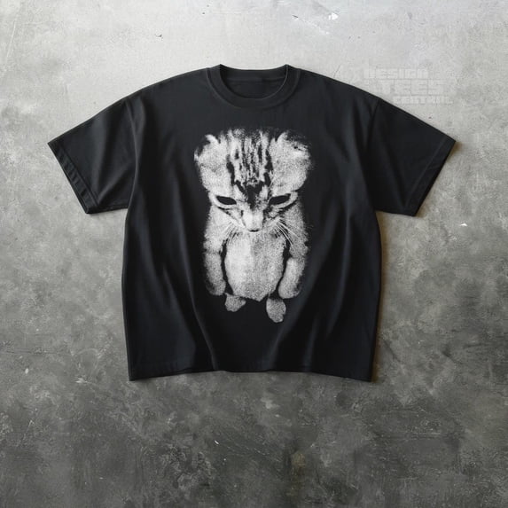 Sad Kitten Meme Shirt, Funny Standing Cat Graphic Tee, Cute Cat Humor ...