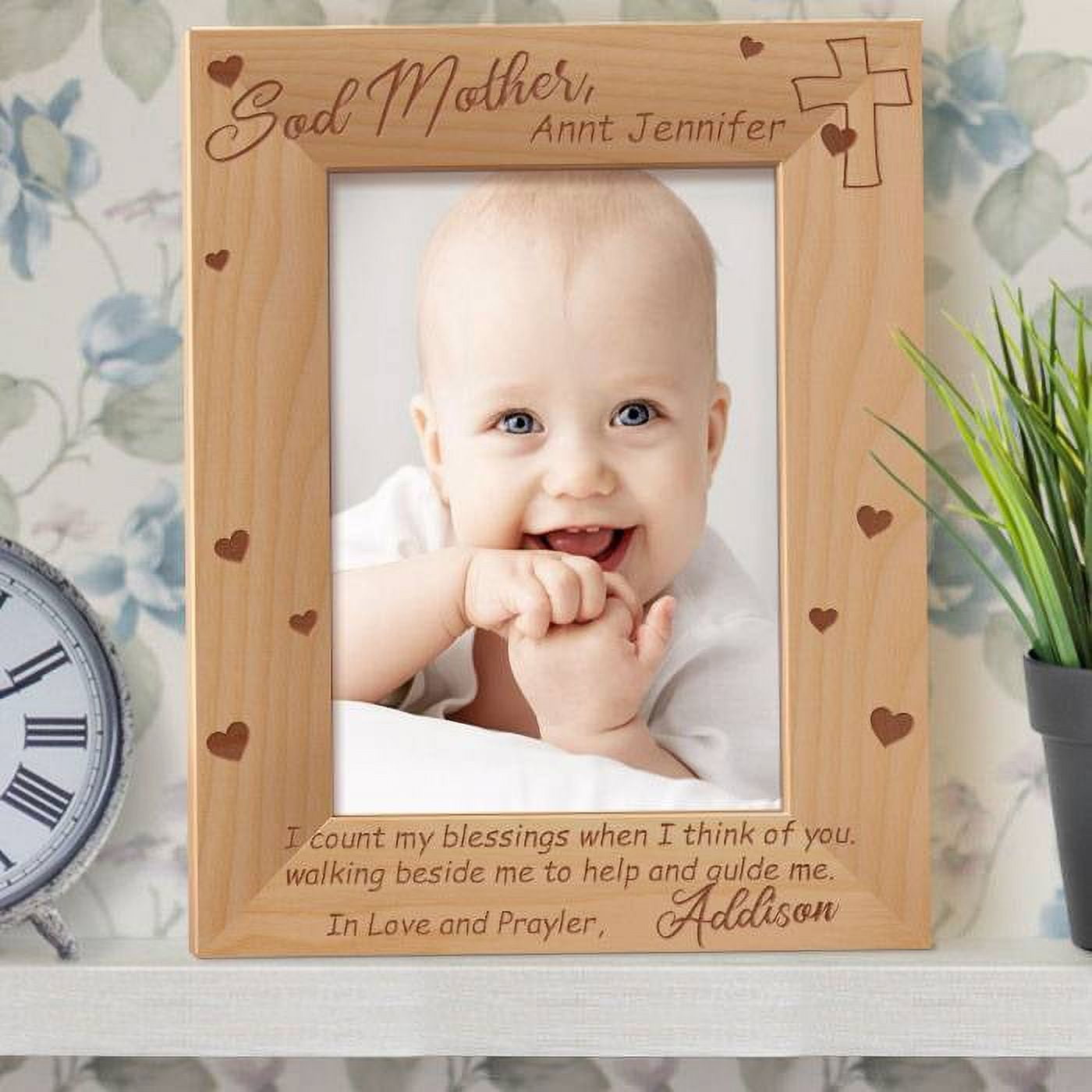 Sad Mothers Personalized Wooden Picture Frame 8" x 10" Brown (Vertical ...