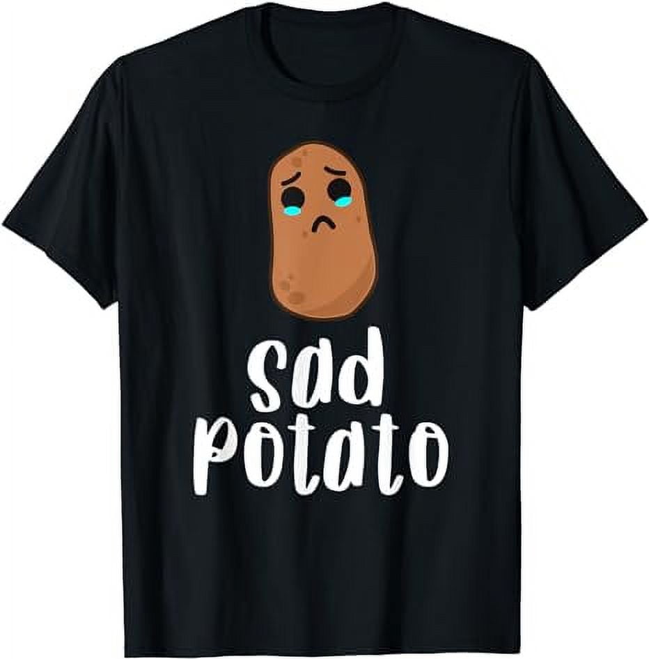 Sad Potato T-Shirt Food Humor Vegetable Gift Kawaii - Walmart.com