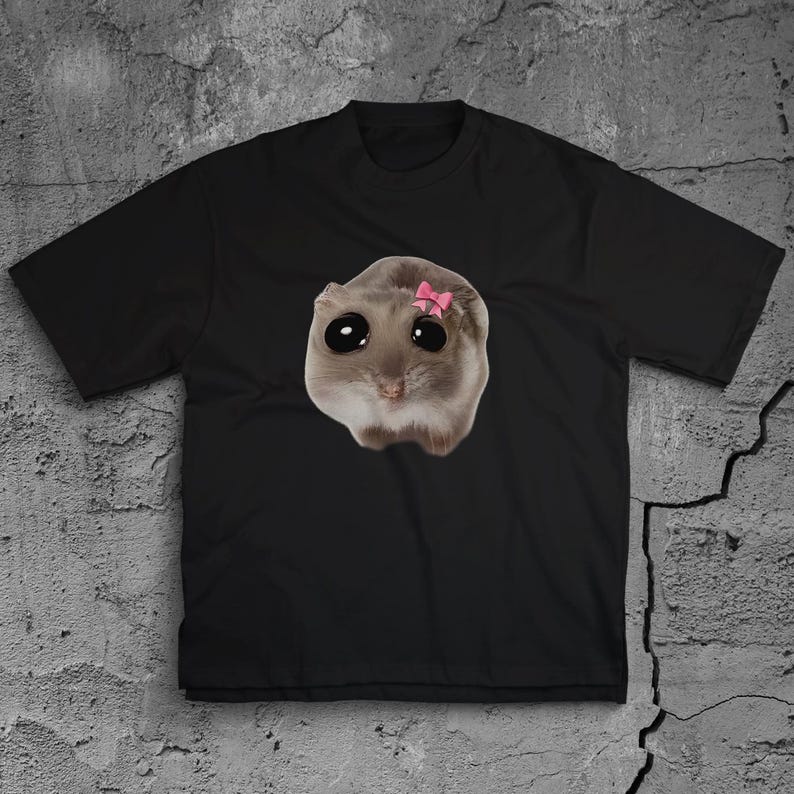Sad Rodent Meme Cute Kawaii Animal Funny Streetwear Graphic Shirt,for ...