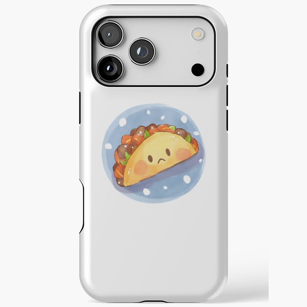 Sad Taco Cute Emotional Food Artwork iPhone Case 17 through 11 Pro Max ...