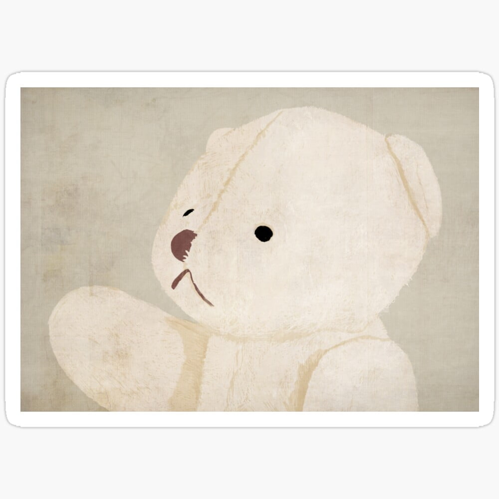 Sad Teddy Sticker Phone Decal Water Bottle Stickers Car Decals, Laptop ...