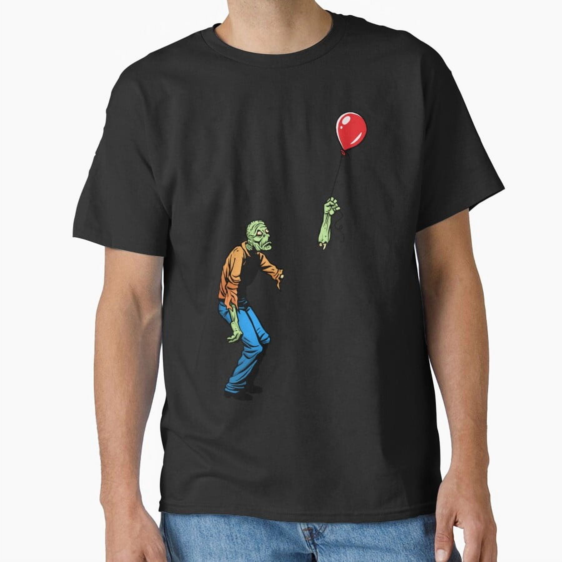 Sad Zombie with Balloon Funny Undead Birthday Party Graphic H4630 T ...